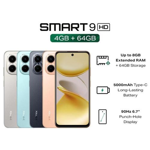 Jual Infinix Smart 9 HD 4/64GB - Up to 8GB Extended RAM - 6.7 inch 90 ...