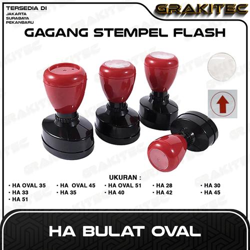 Jual Gagang Stempel Flash HA Bulat Oval GRAKITEC - HA 40 - Jakarta ...