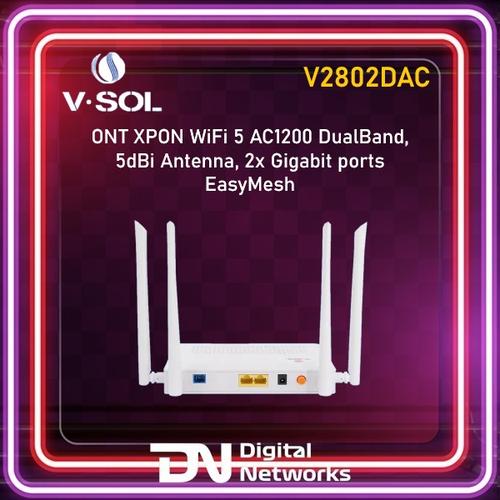 Jual V2802DAC XPON Dualband WiFi5 AC1200 VSOL V2802DAC ONT Gigabit ...