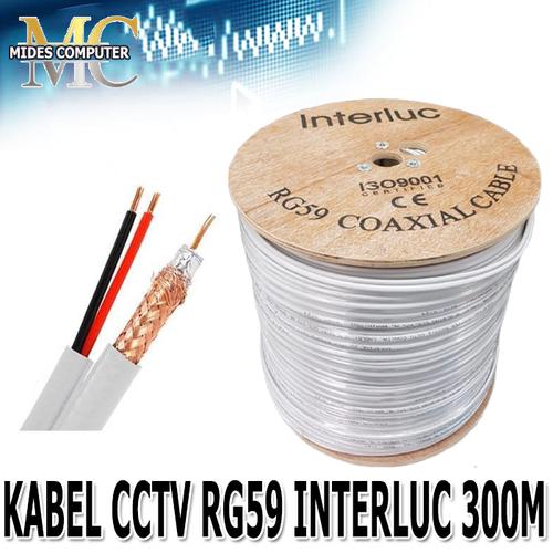 Promo Kabel CCTV RG59+Power Interluc 300M CCTV Kabel RG59 Interluc plus ...