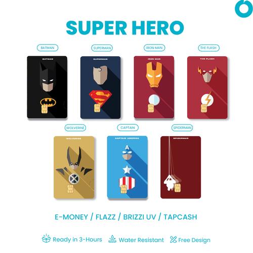 Jual Kartu eToll Superhero eMoney Flazz Gen 2 Tap Cash Brizzi Custom ...