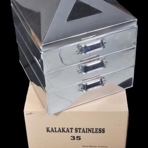 Jual KALAKAT KUKUSAN DANDANG KACA BAHAN STAINLES KOTAK PERSEGI SUSUN 2 ...
