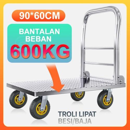 Jual Troli Baja Lipat Barang Hand Truck Flatbed Dolly Trolley Besi ...
