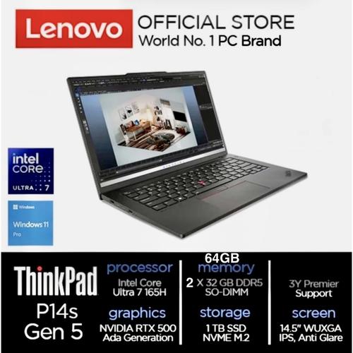 Jual ThinkPad P14s Gen 5 Ultra 7-165H 64GB 1TB SSD RTX 500 Ada 4GB ...