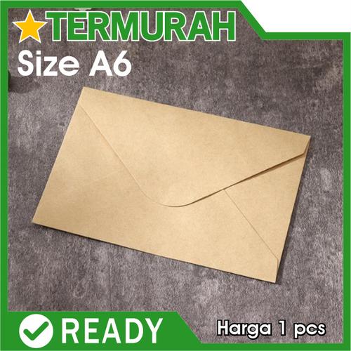 Jual A6 AMPLOP KERTAS COKLAT KRAFT SURAT UNDANGAN RUSTIC baronial ...