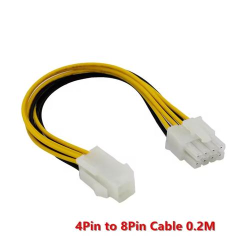Jual 4 Pin to 8 Pin CPU Power Supply Adapter Converter ATX Cable 12V ...