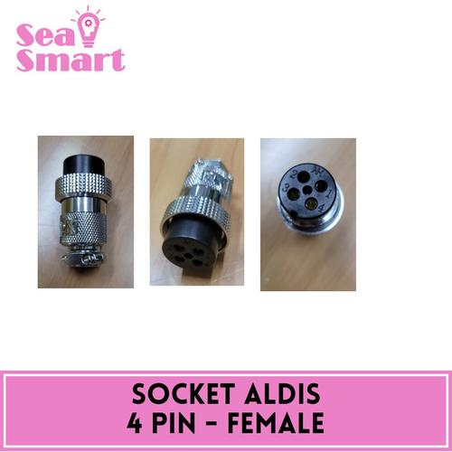 Jual Socket Aldis 4 pin / Soket Lampu Aldis CXD8 Female 4 Pin - Jakarta ...