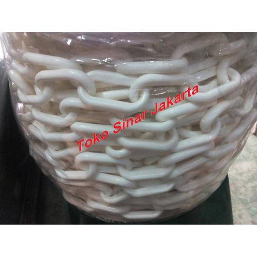 Jual Rantai Plastik 8 mm PUTIH METER PERMETER METERAN Rante Pembatas ...