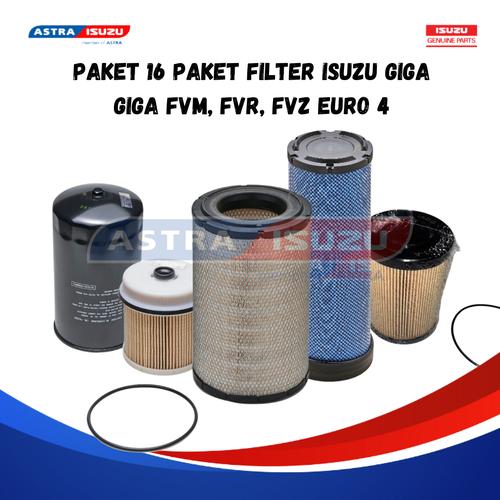 Promo [Paket 16] Paket Filter Giga FVM, FVR, FVZ Euro 4 Isuzu Genuine ...