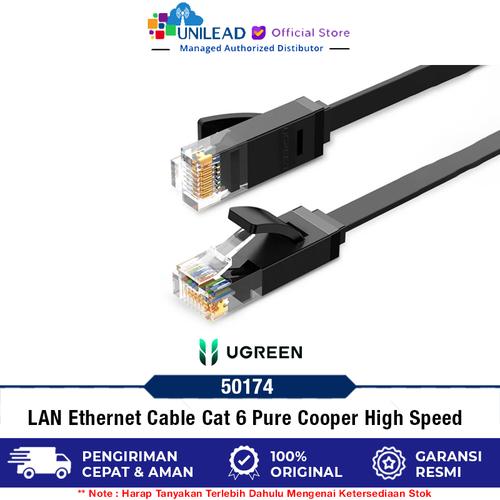 Jual Cable LAN RJ45 CAT 6 UGREEN Ethernet Round Pure Cooper UTP High Speed - 15 Meter - Jakarta ...