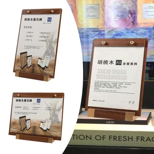 Jual Stand Menu Cafe Menu Kayu Display Standing Menu Kayu Menu Holder ...