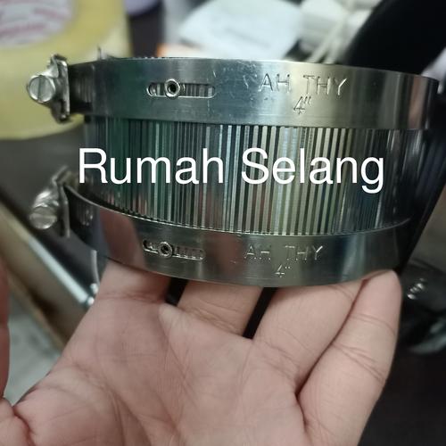 Jual Klem Coupling Cast Iron Cip Besi PVC 4 Inch / Klem Selang Double ...