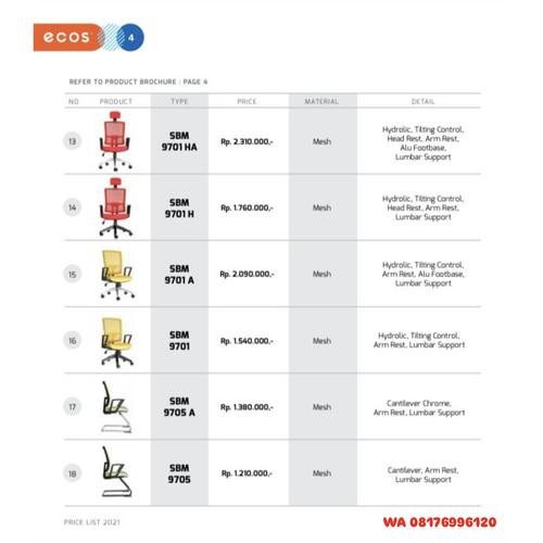 Jual Kursi Kantor Chairman Ecos SBM 9701 HA SBM 9701 H SBM 9701 A SBM 9701 SBM 9705 A SBM 9705 ...