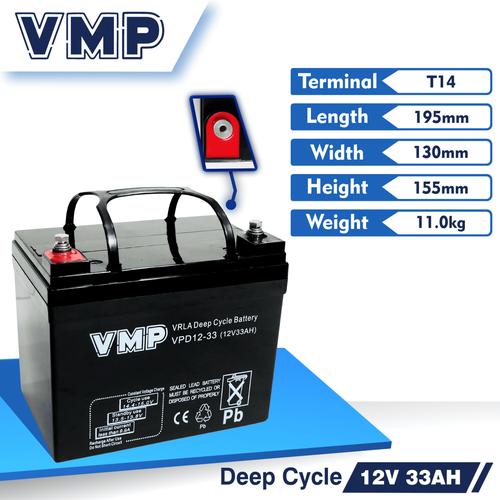 Jual Aki UPS VMP 12V 33AH Baterai UPS Aki Kering Batere Battery VRLA Deep Cycle - Jakarta Utara ...