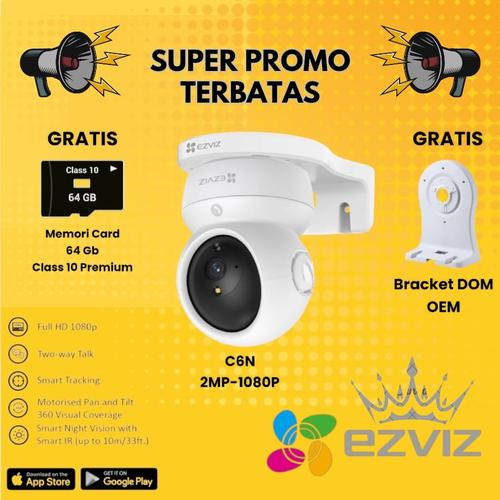 Jual EZVIZ C6N 2MP Braket + Memori / Camera CCTV Indoor Smart Wifi IP ...