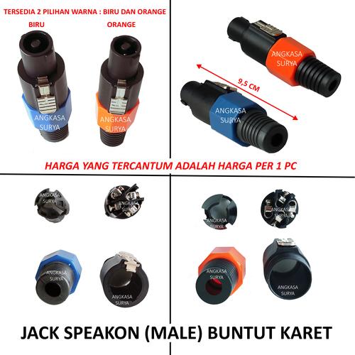 Jual Jack Speakon Male Buntut Karet Hitam Biru Murah YK3083/ Jack Jek ...