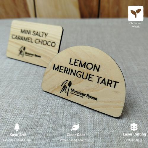 Promo Food Tag Display | Food Tag Kayu | Food Tag Stand Buffet | Papan ...