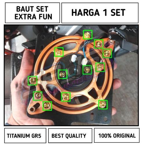 Jual BAUT EXTRA FAN RADIATOR TITANIUM GR5 - Silver, BAUT EXTRAFUN ...