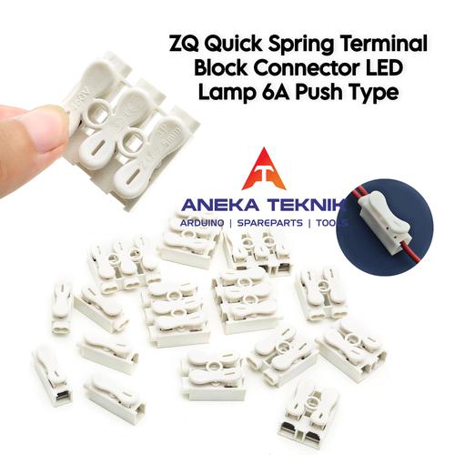 Jual ZQ Quick Spring Terminal Block Connector LED Lamp 6A Push Type ...
