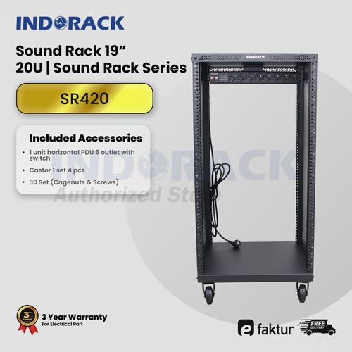 Promo Indorack SR420 Sound Rack 20U Depth 450mm Rak Audio Mixer 20U 19 ...