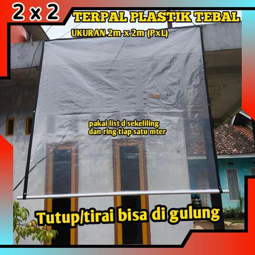 Jual Terpal plastik pe tebal bening tutup tirai gajebo 2x2 bisa di ...