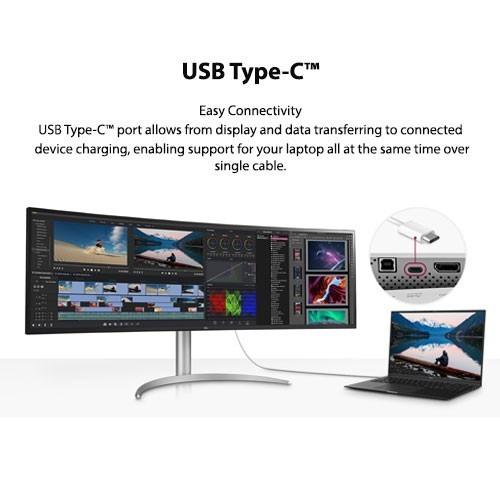 Promo Monitor LG 49" 49WQ95C-W Curved IPS Dual QHD USB Type-C Ultrawide ...