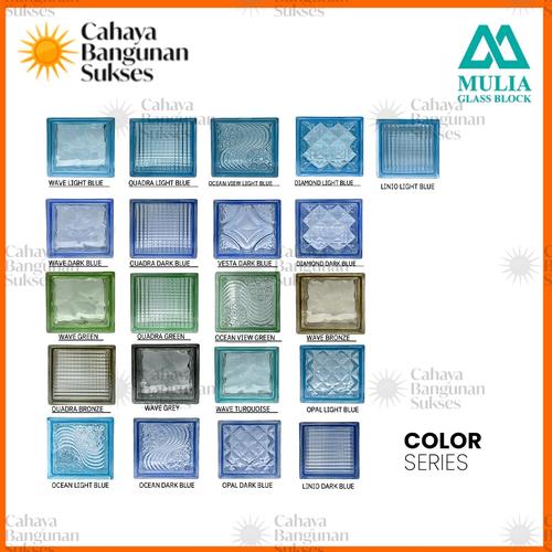 Jual (BARU) GLASS BLOCK MULIA COLOUR SERIES - Light Blue, Quadra - Kab ...