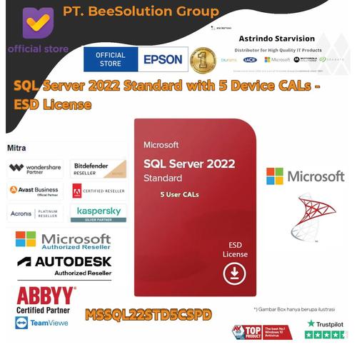 Promo SQL Server 2022 Standard with 5 Device CALs - ESD License ...