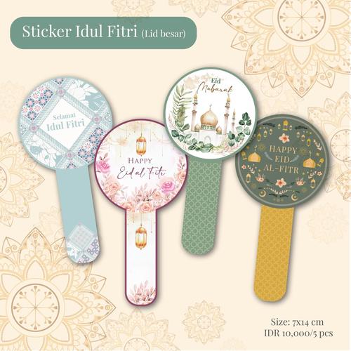 Jual Stiker lid besar hias toples dan kado lebaran tema lebaran - Batik ...