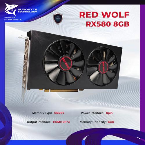 Jual RED WOLF RADEON RX 580 8GB DDR5 256 bit VGA Card Venom RX 8GB ...