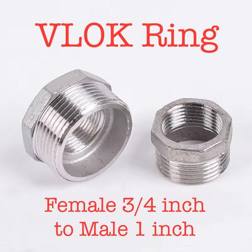 Jual HOJI VLOK Verlop Ring Drat Dalam 3/4 x 1 inch Drat Luar Steel Vlok ...