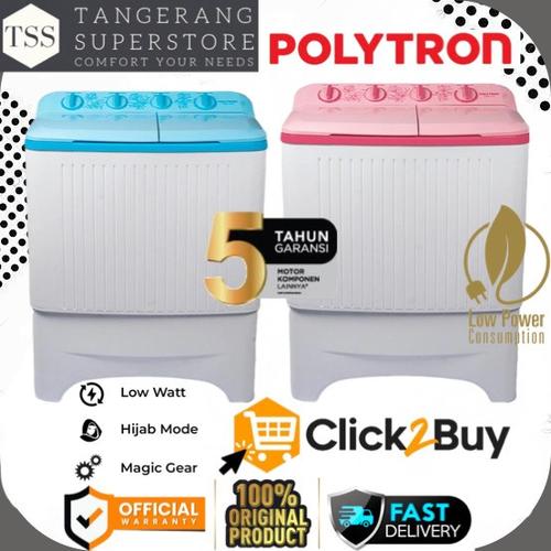 Jual MESIN CUCI POLYTRON PWM-8073 PWM8073 PWM 8073 ANTI RUST 2 TABUNG ...