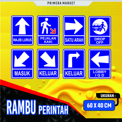 Jual RAMBU PERINTAH 2 UKURAN 60 X 40 CM - Kota Bogor - PRIMERA MARKET ...