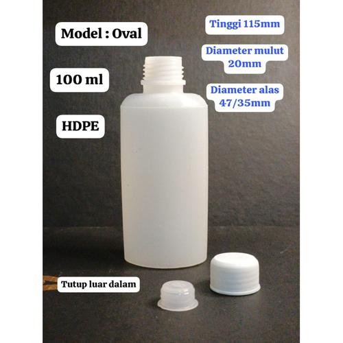 Jual Botol plastik hdpe 60ml oval botol obat botol cairan 60ml model ...