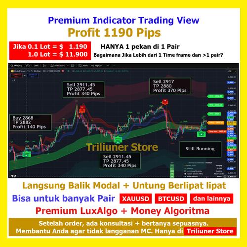 Jual [SUPER PROFIT] Premium Lux Algo + Money Hack Indicator + Lux Algo ...