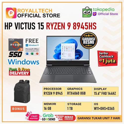 Promo HP VICTUS 15 RYZEN 9 8945HS RTX4060 8GB/ 16GB 1TB W11+OHS+O365 15 ...