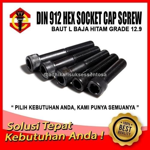 Jual Grade 12.9 / Baut L Baja M6x100 / Hex Socket M6 Pitch 1,0 Kunci L ...