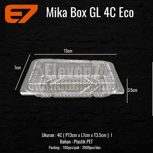 Promo Mika Box Kue Gl 4C Eco , Tray Lunch Box , Kotak Mika Plastik ...