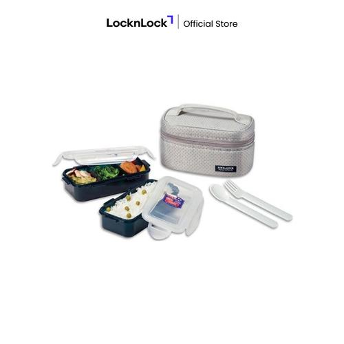 Promo LocknLock Kotak Bekal / Lunch Box Set 2P Dark Gray (HPL752DG ...