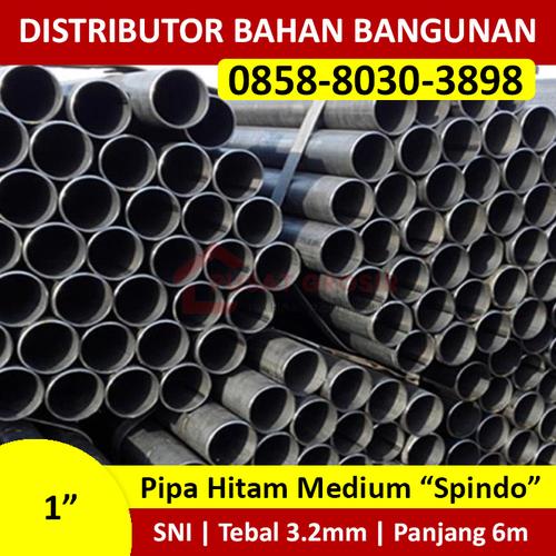 Jual Pipa Hitam Medium 1" Inch Spindo SNI Panjang 6 Meter - Jakarta Utara - Pusat Grosir Bahan ...