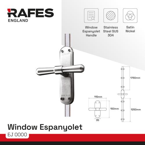 Jual RAFES WINDOW ESPANYOLET HANDLE - STAINLESS STEEL SUS 304 - SATIN ...