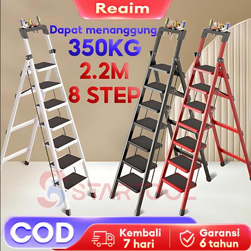 Jual Reaim Tangga 3/4/5/6/7/8 Step Putih Lipat Tangga Lipat Household ...