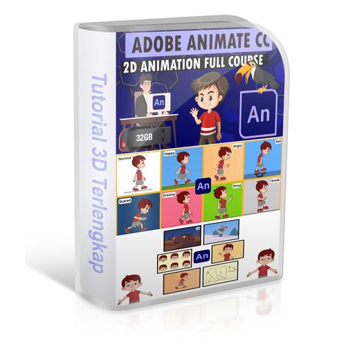 Jual Adobe Animate 2025 Mastering Video Tutorial Character 2D Animation Series via Flashdisk ...