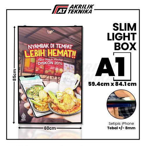 Promo FRAME / BINGKAI / DISPLAY POSTER LED / LAMPU AKRILIK SLIM LIGHT ...