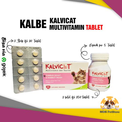 Jual KalviCat Tablet Multivitamin Cat by Kalbe | vitamin kucing botol ...
