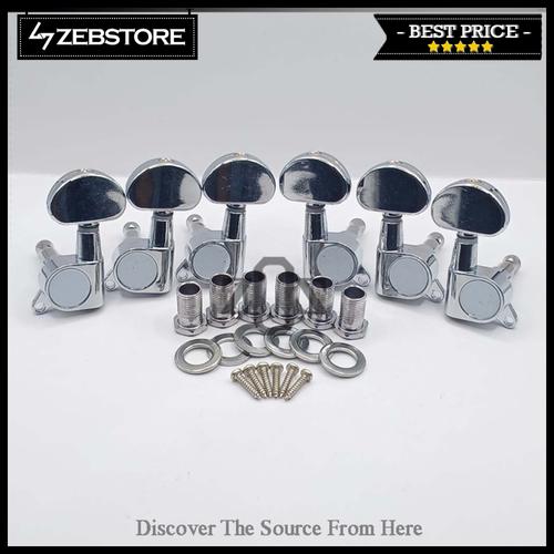Jual Dryer Tuning Machine Peg Pemutar Senar Grover Mode 3R-3L Chrome ...