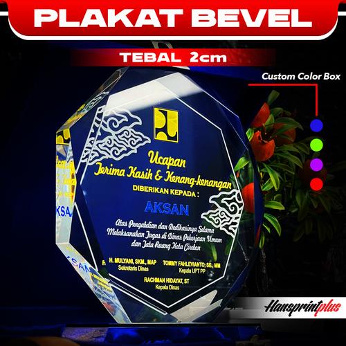 Jual Plakat Akrilik Bevel Tebal 2cm ( plakat diamond tebal 20mm ...