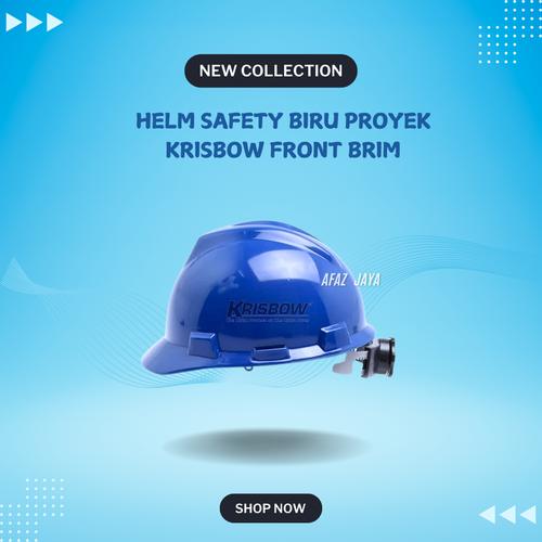 Promo HELM SAFETY BIRU KRISBOW/HELMET FRONT BRIM BLUE/HELM PROYEK ...