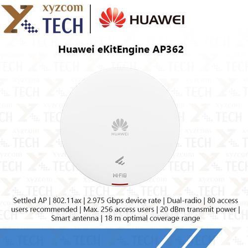 Jual Huawei eKitEngine AP362 Settled AP, Wi-Fi 6, indoor, Dual Radio(2.4G/5GHz), 2*2/2*2 MU-MIMO ...