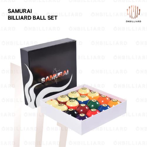 Jual SAMURAI Billiard Ball Set 57.2mm Black White Bola Billiard DOT ...